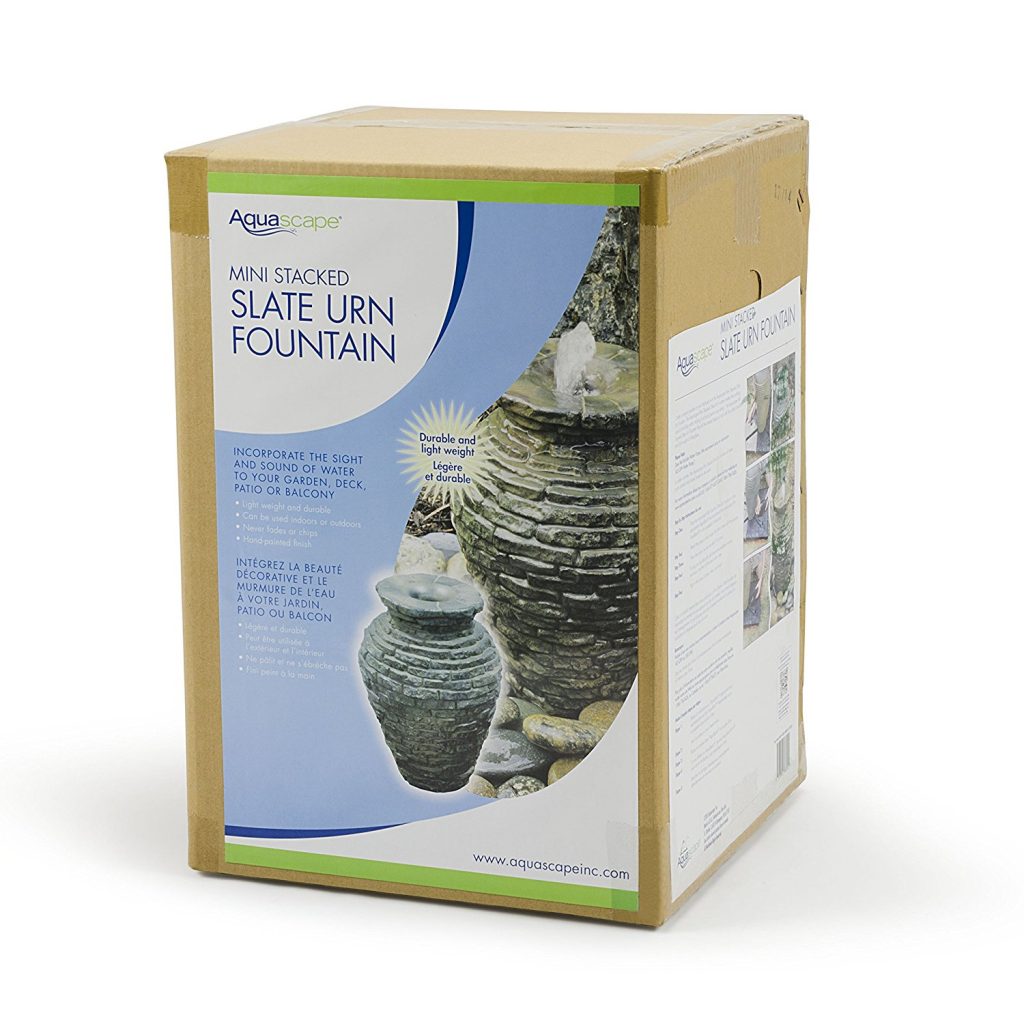 Mini Stacked Slate Urn Fountain | Moore Water Gardens