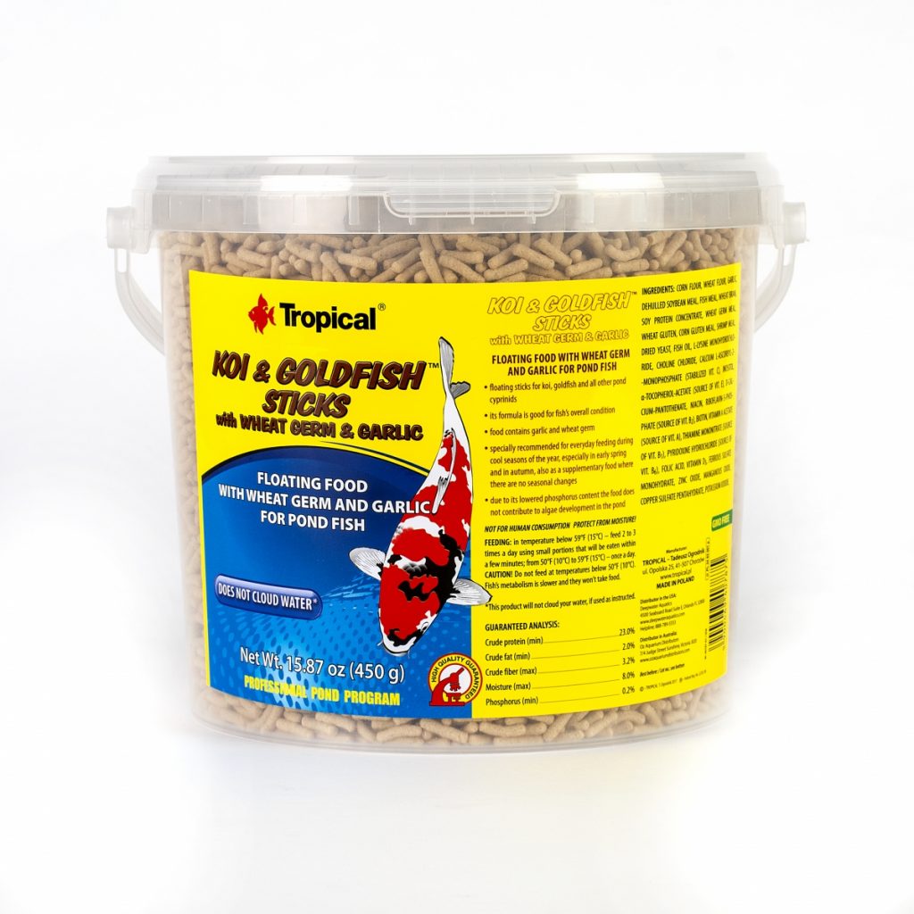 Tropical Koi & Goldfish Food with Wheat Germ & Garlic Sticks | Moore ...